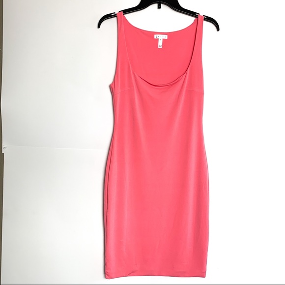 Leith | Dresses | Nwt Leith Pink Square Neck Bodycon Mini Dress | Poshmark
